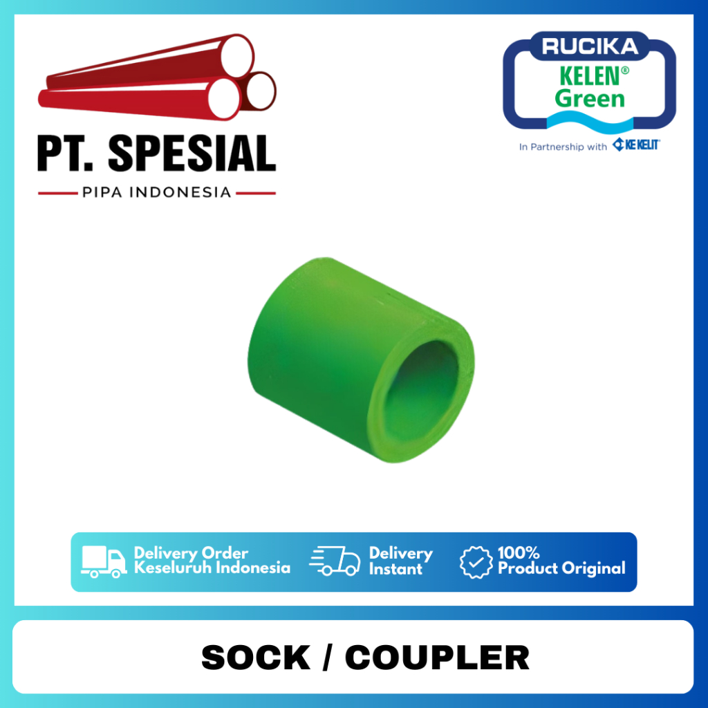 Jual Sock PPR Rucika DN90 - 3" / Vlok Sock / Coupler / Coupling PPR ...