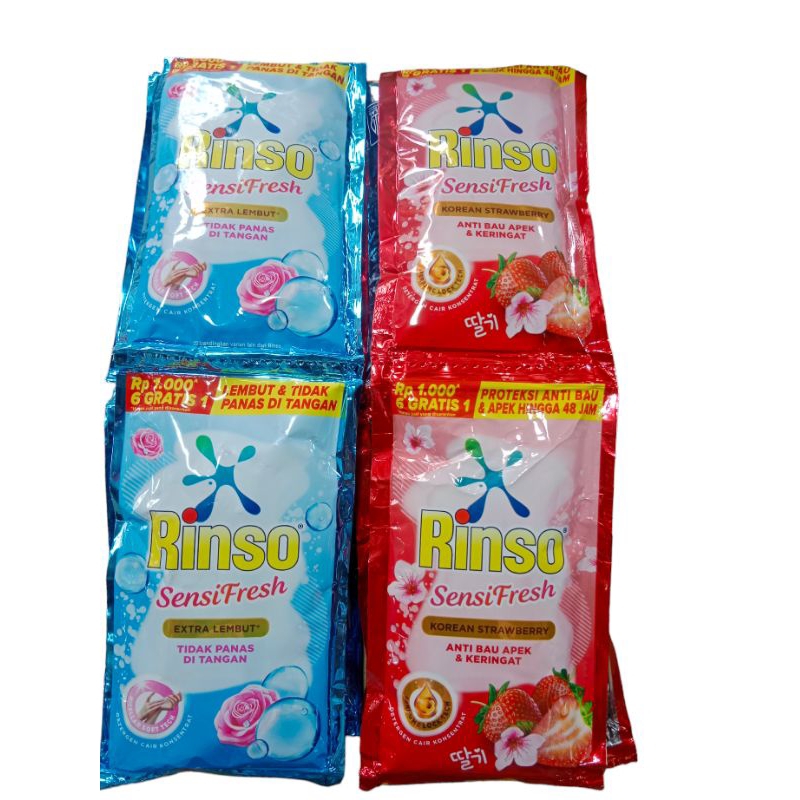 Jual RINSO Cair kemasan 1000 / 1 renceng isi 7pc / beli 6 gratis 1 ...
