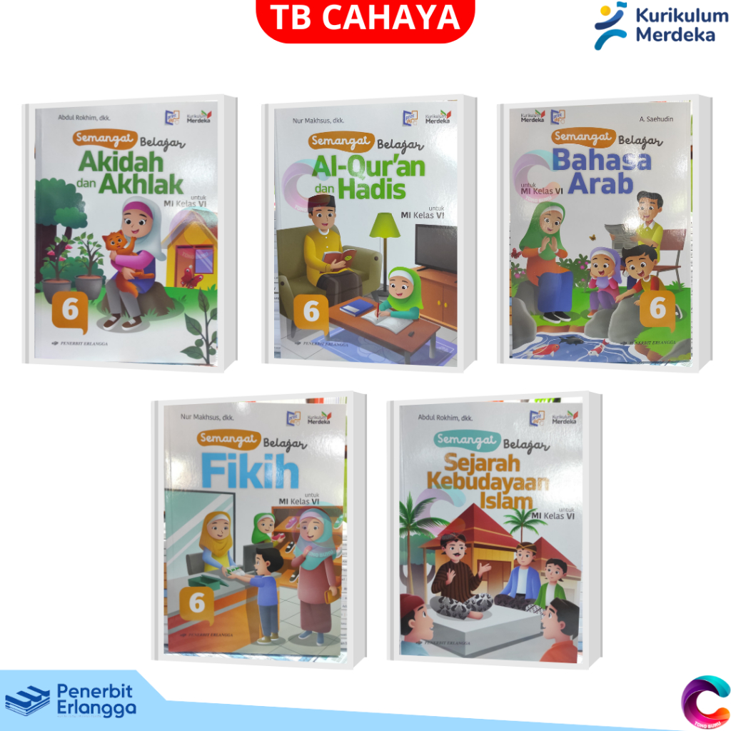 Jual Buku MI KELAS 6 Fiqih Bahasa Arab Akidah Akhlak SKI Al quran Hadis MI Kurikulum merdeka ...