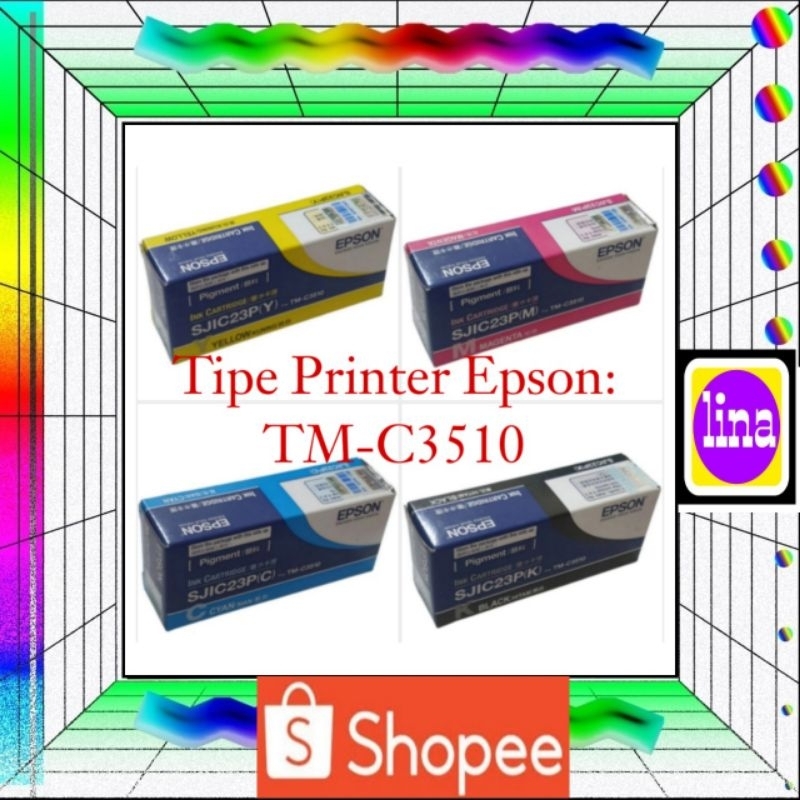 Jual Tinta Catridge Epson SJIC23P(K) (B.C.M.Y) Original Tipe Printer ...