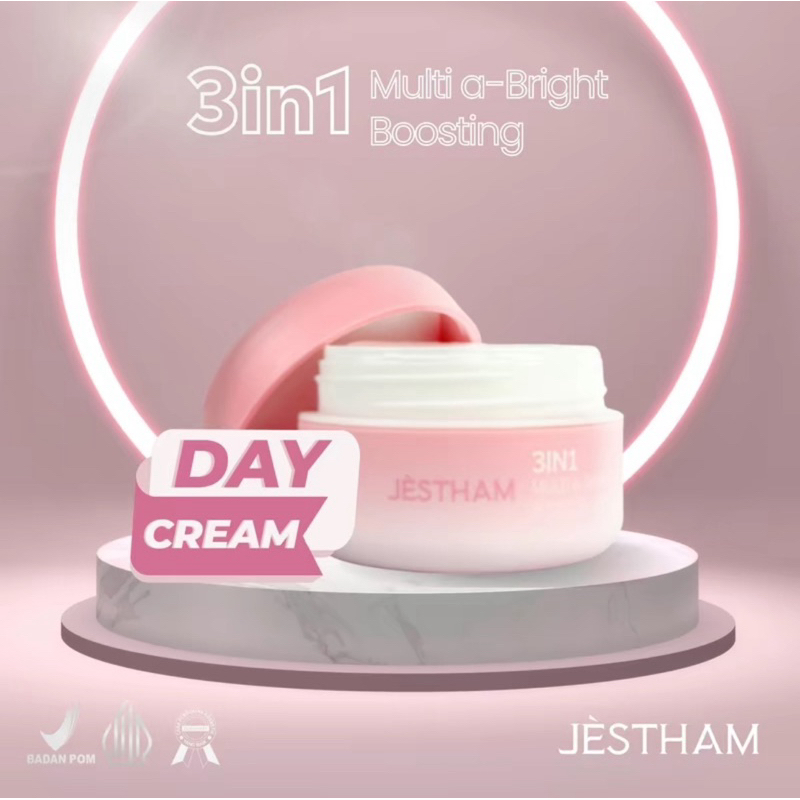 Jual Jestham Day Cream 3in1 Multi a-Bright Boost (CREAM GLOW) | Shopee ...