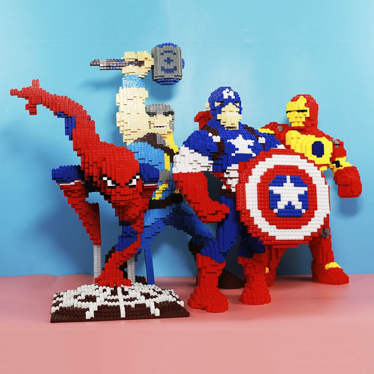Jual Nano Block Avengers Superhero Spiderman Iron Man Captain Amerika ...