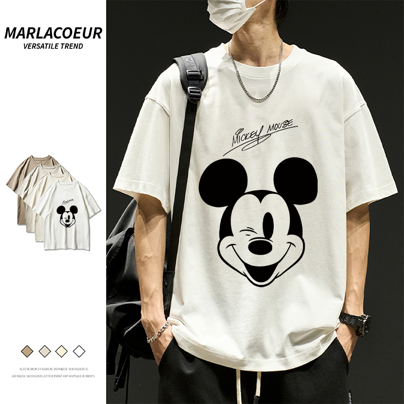 Jual Marlacoeur Cetakan Mickey Mouse | Kaus pria kaos oversize berwarna ...