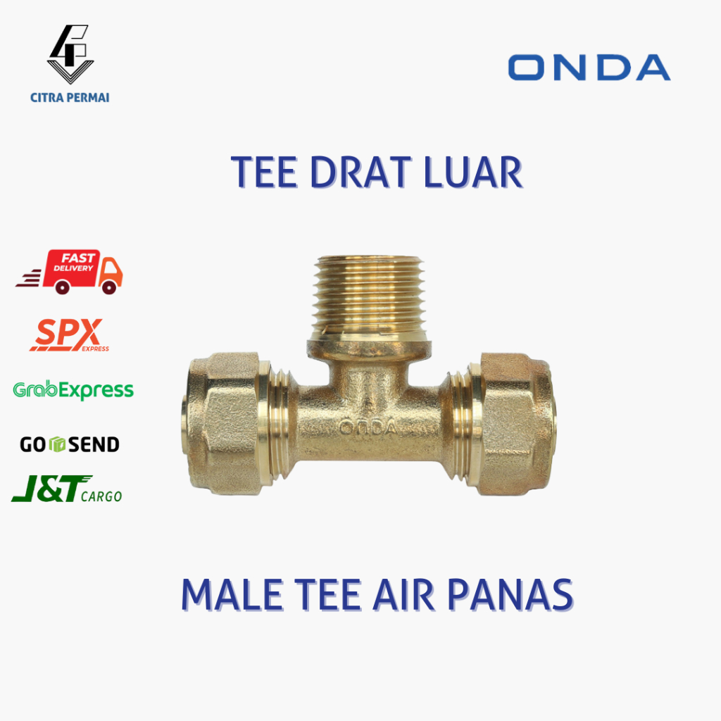 Jual MALE TEE AIR PANAS ONDA (TEE DRAT LUAR) 16MM x 1/2" | Shopee Indonesia