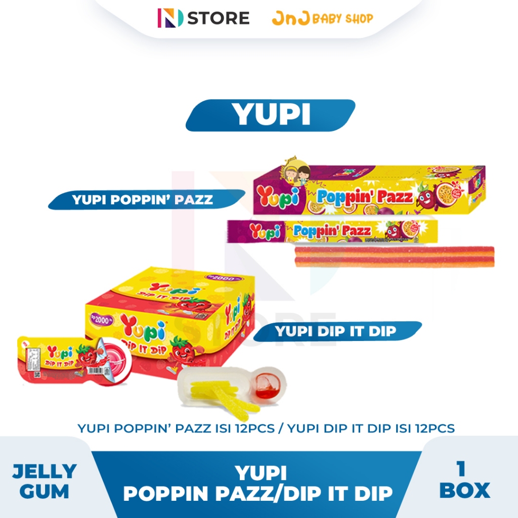 Jual Yupi Dip It Dip Strawberry Sause / Yupi Poppin' Pazz Permen Jeli ...