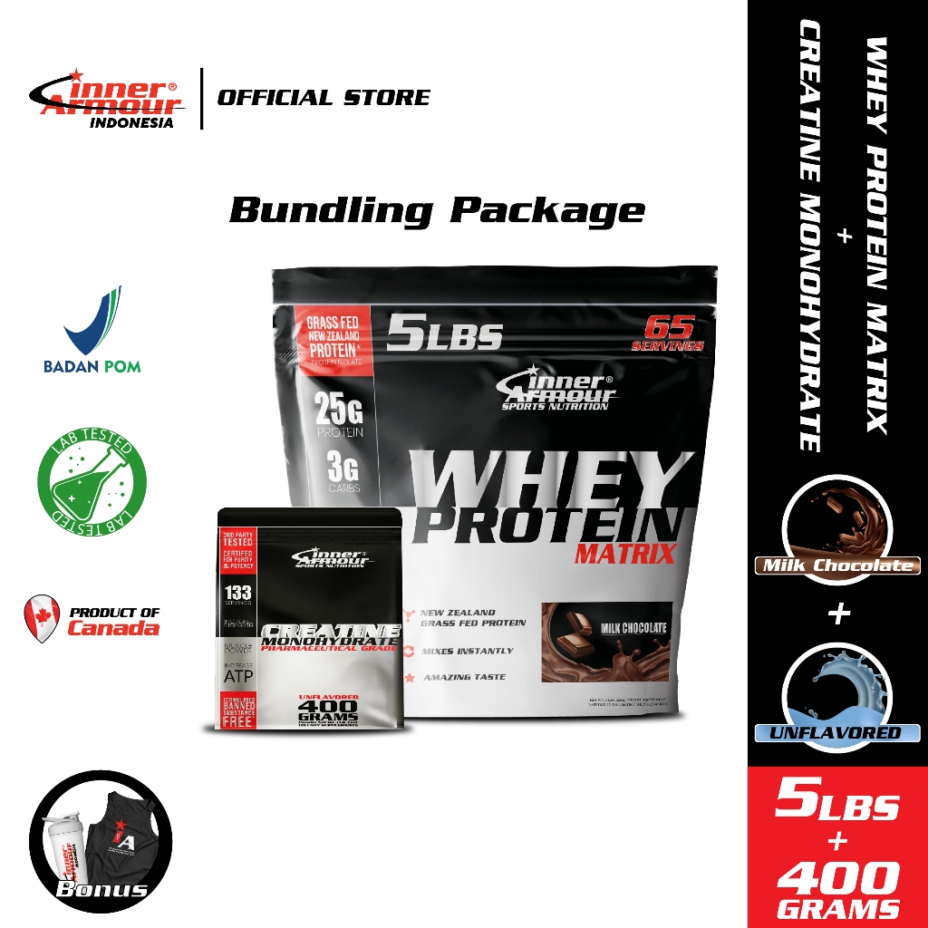 Jual Inner Armour Whey Protein Matrix 5 Lbs + Inner Armour Creatine 400 ...