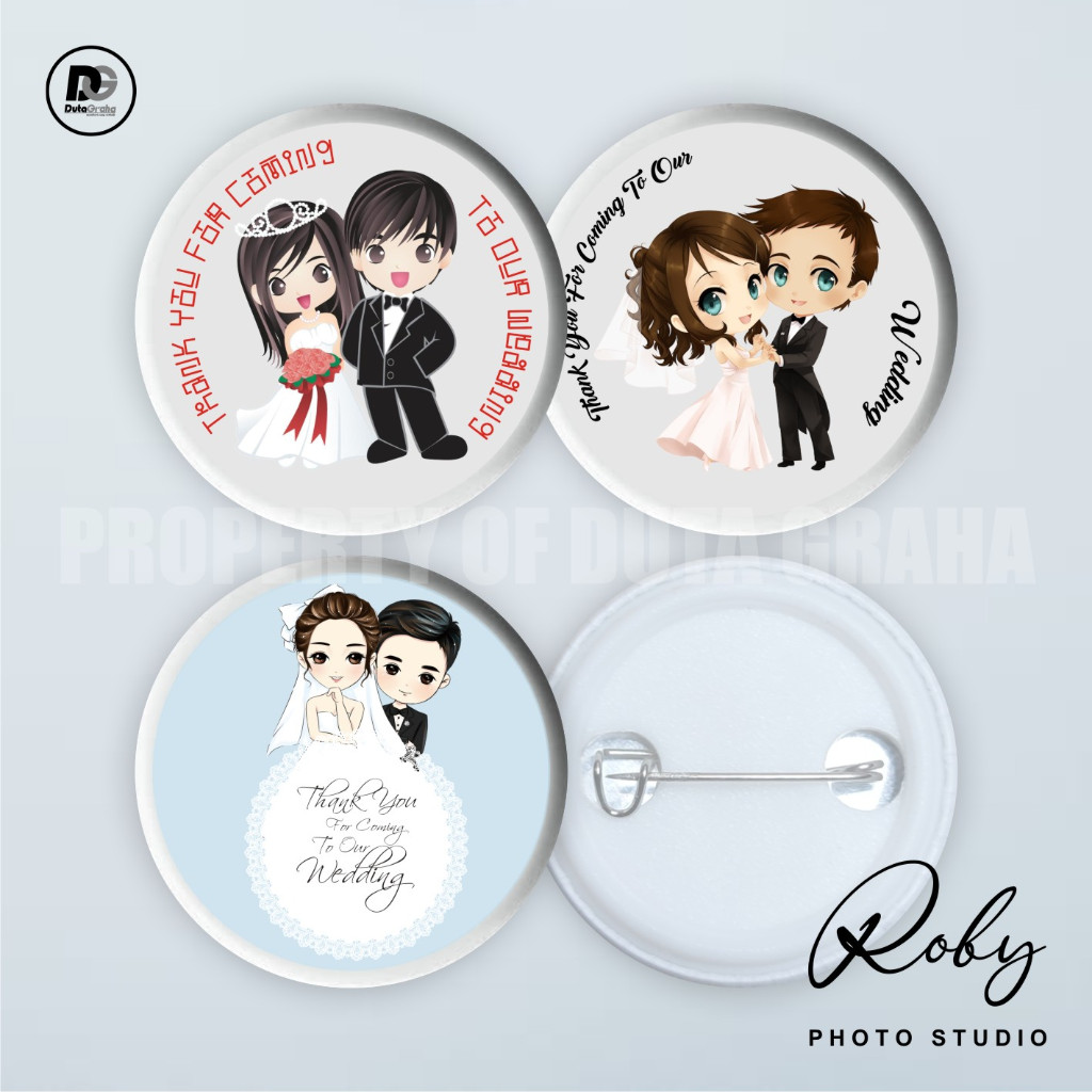 Jual [PIN PRESS] THE WEDDING ASIAN Pin Bros Aksesoris Souvenir ...