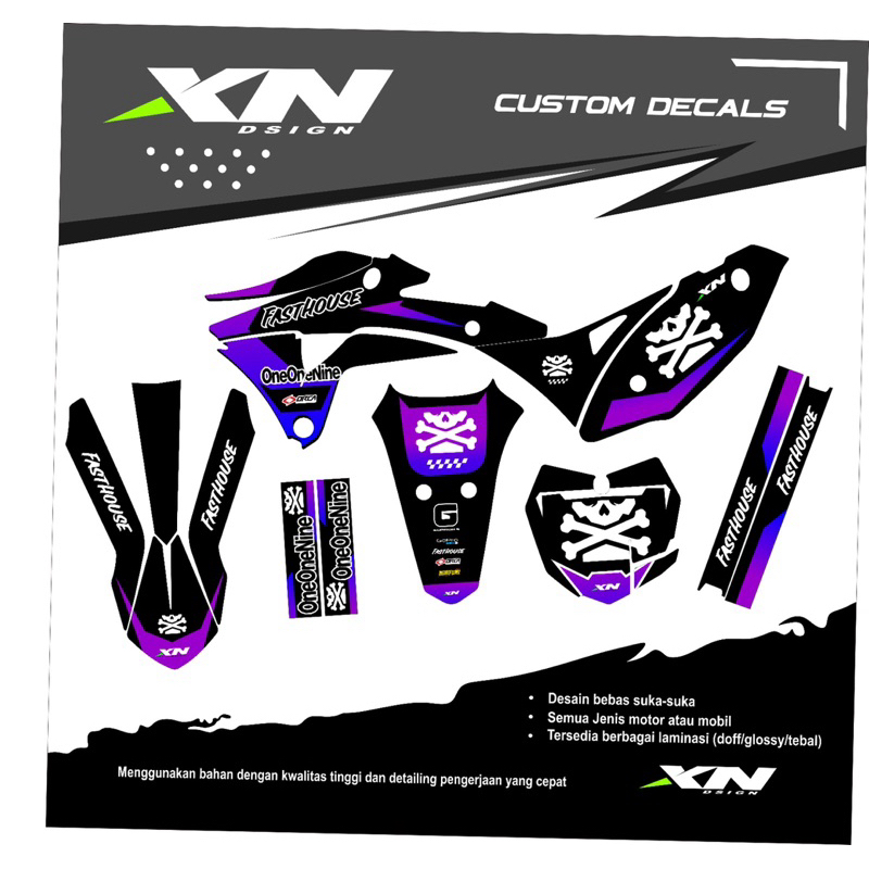Jual DECALS STICKER BODY GORDON KLX CRF KTM YZ WR155 KLX BF KLX BF ...