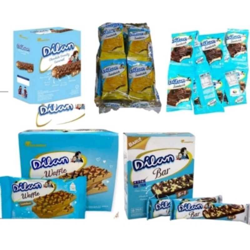 Jual Dilan chocolate crunchy caramel /Dilan Bar / Dilan Waffle wafer ...
