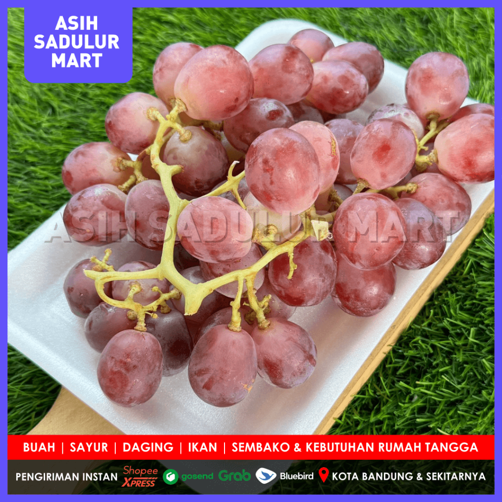 Jual Anggur Merah Import 250gr / 500gr / 1kg Red Globe / Black Autumn ...