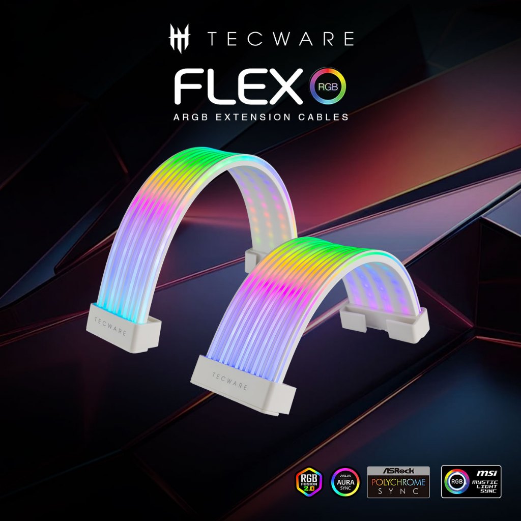 Jual TECWARE FLEX RGB PSU Extention Cable 24pin ATX 8/16pin GPU (Kabel Ekstension) | Shopee ...