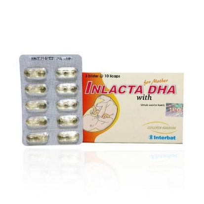 Jual Inlacta DHA Box 30 Kapsul - Fish Oil 500 mg - Suplemen Vitamin Ibu ...