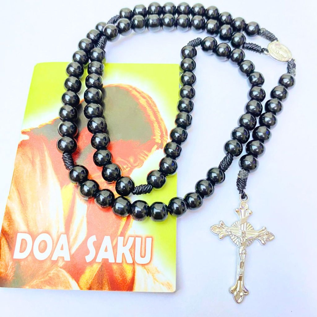 Jual Satu Paket - kalung rosario 77 bapa kami batu alam dan bahan lainnya serta buku doa saku ...