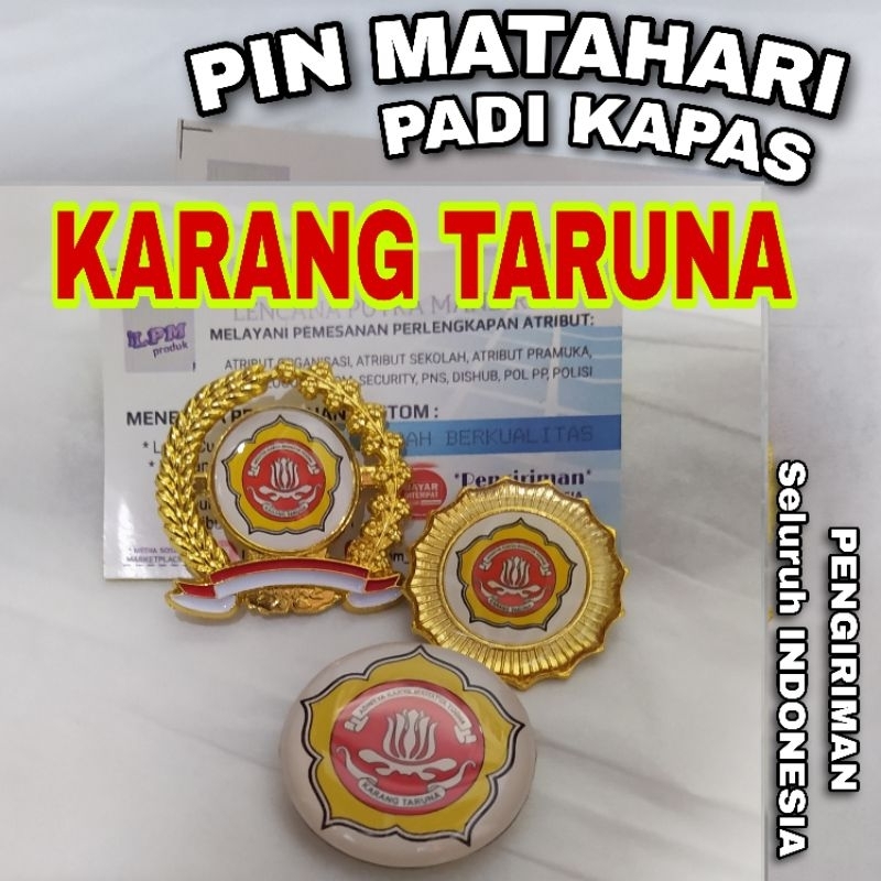 Jual PIN KARANG TARUNA PADI KAPAS MATAHARI LOGO KARANG TARUNA (min ...