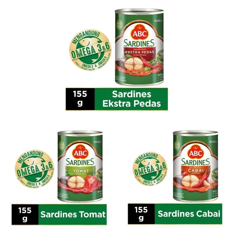 Jual ABC SARDINES SARDEN 155GR | Shopee Indonesia