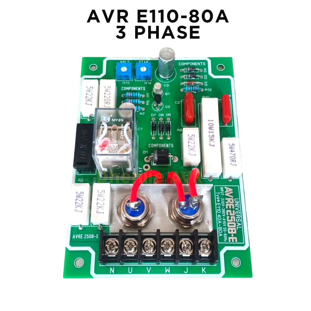 Jual AVR GENSET E110-80A 3 PHASE KARBON BRUSSH / AVR GENERATOR E110-80A ...