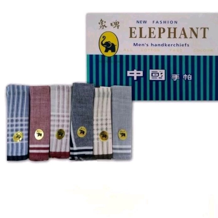 Jual SAPUTANGAN PRIA MEREK CAP GAJAH elephant/6pcs (1box) SELAMPE PRIA ...