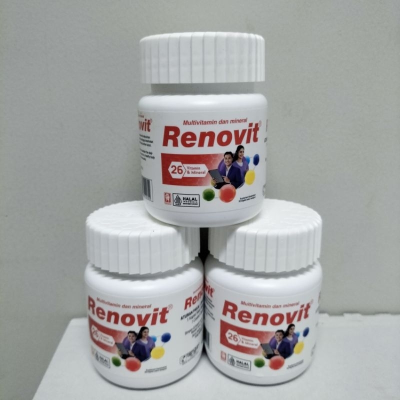 Jual Multivitamin RENOVIT GOLD KAPLET & RENOVIT KAPLET ( 1 BOTOL ISI 30 ...