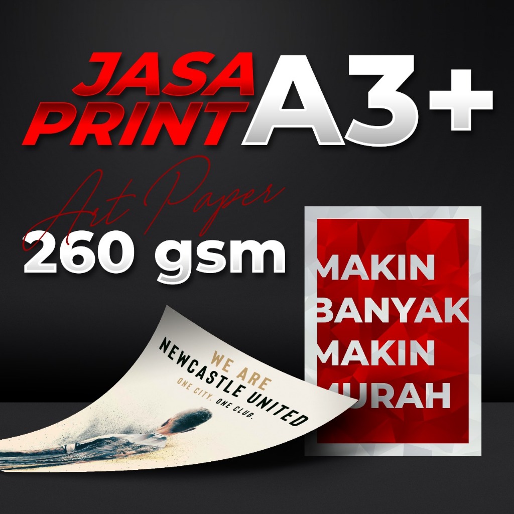Jual Print A3+, Cetak A3+ MURAH, Art Carton 230 - 260 | 1 Sisi / 2 Sisi | Shopee Indonesia