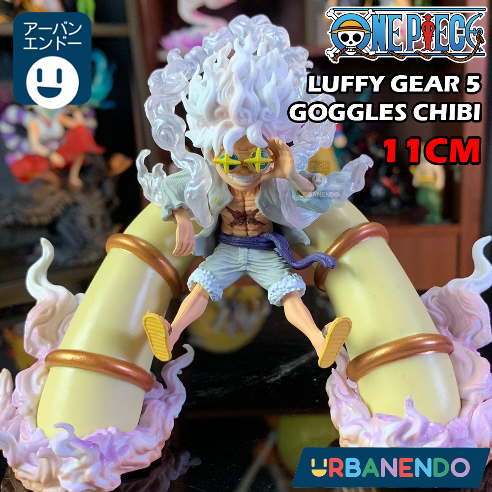 Jual Action Figure One Piece Luffy Gear 5 Goggles Chibi 11cm Mainan ...