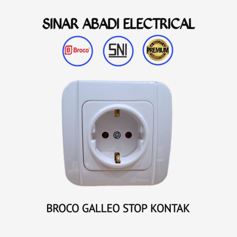 Jual BROCO Stop Kontak Galleo G151 Non CP - Putih | Shopee Indonesia