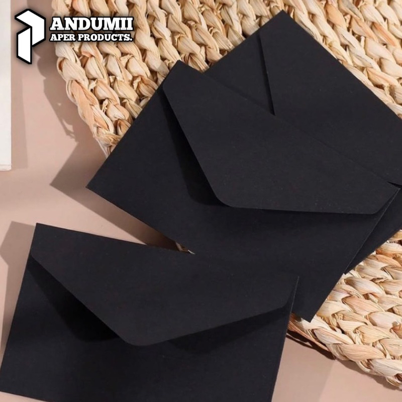 Jual AMPLOP HITAM KONDANGAN ASTER BLACK PAPER A5 22 X 16 | Shopee Indonesia
