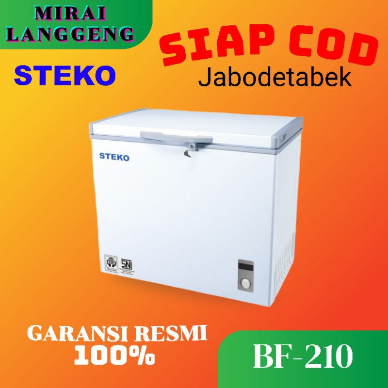 Jual Freezer box 200 liter Steko BF 210 / Peti pembeku BF-210 Putih ...
