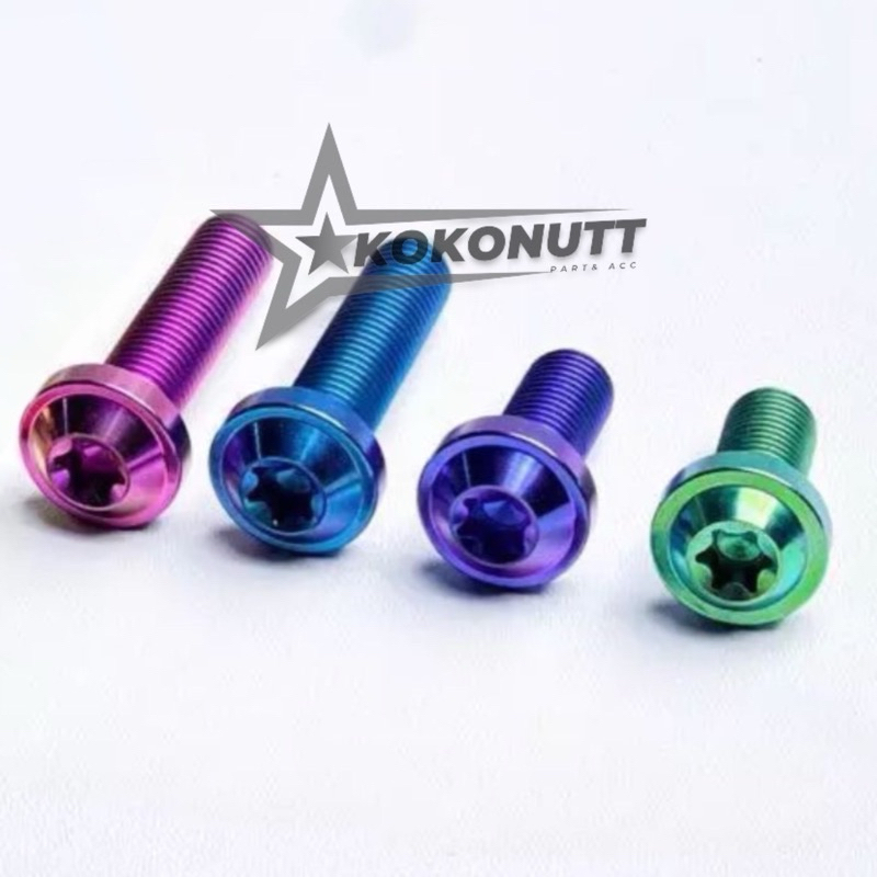 Jual Baut titanium big head madein vietnam M5 drat 8 panjang 15-25mm | Shopee Indonesia