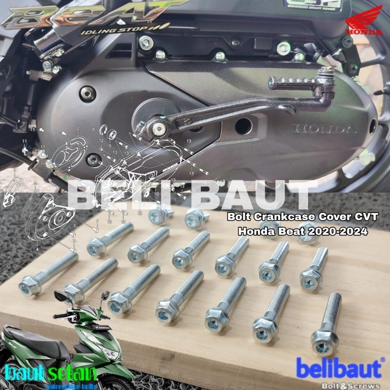 Jual Baut blok Cvt Honda Beat 2020-2024 Mode dua kunci | Shopee Indonesia