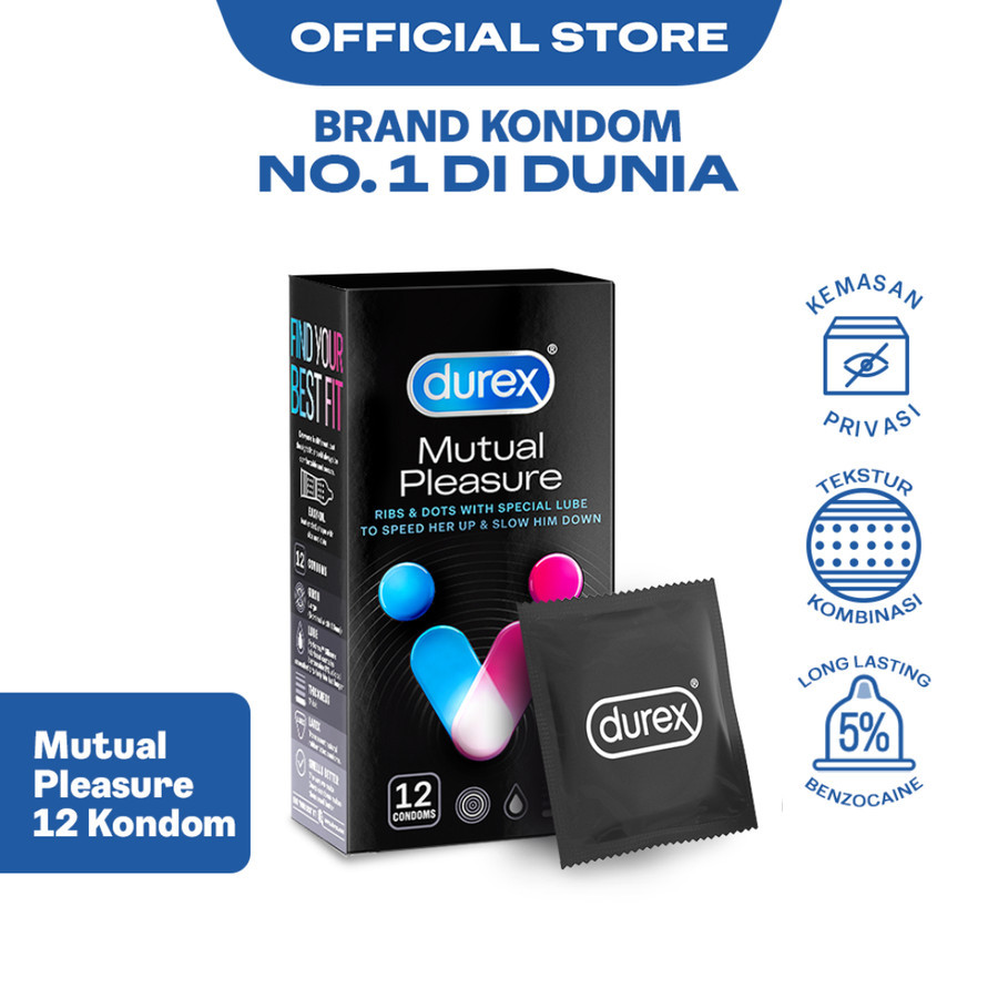 Jual Durex Mutual Pleasure 12pcs - Kondom Gerigi + Tahan Lama Pria ...