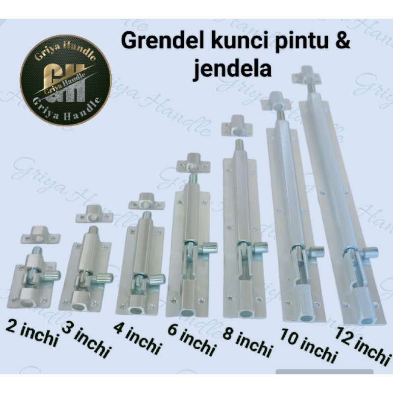 Jual Grendel aluminium 1 pcs/Grendel pengunci jendela rumah/Grendel ...