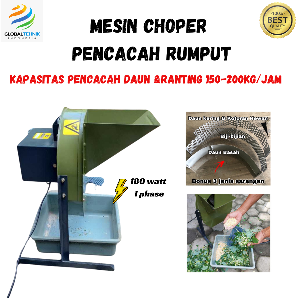 Jual Mesin Pencacah Rumput Pakan Ternak Penepung Jagung Mesin Chopper ...