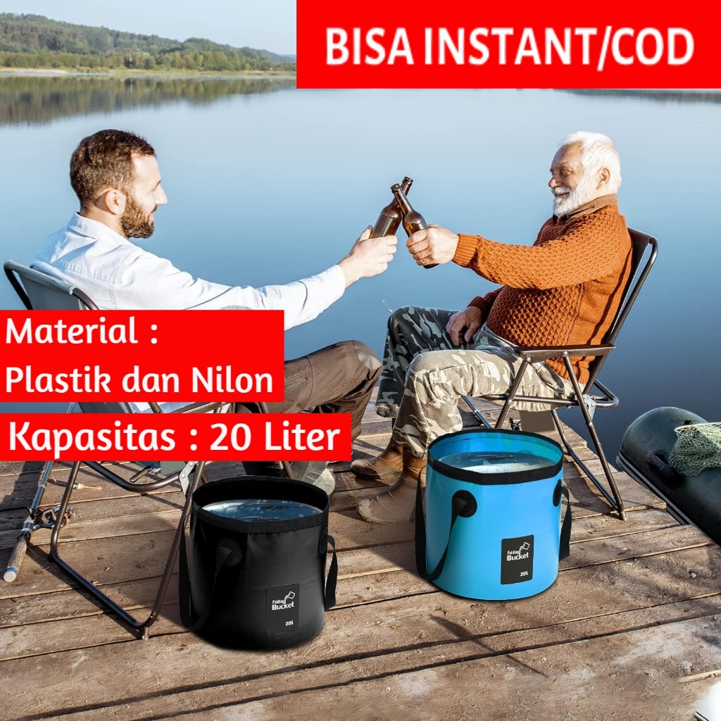 Jual (BISA INSTANT/COD) Ember Lipat Portable Water Bucket Foldable 20L ...