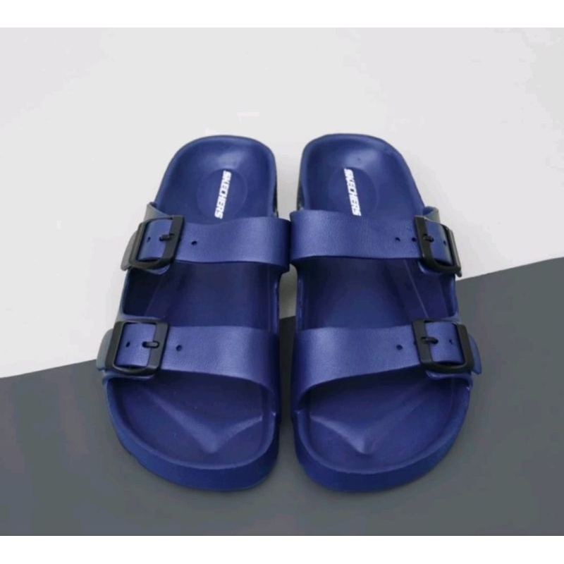Jual sendal slide pria ban 2 karet eva anti licin sandal karet strap 2 ...