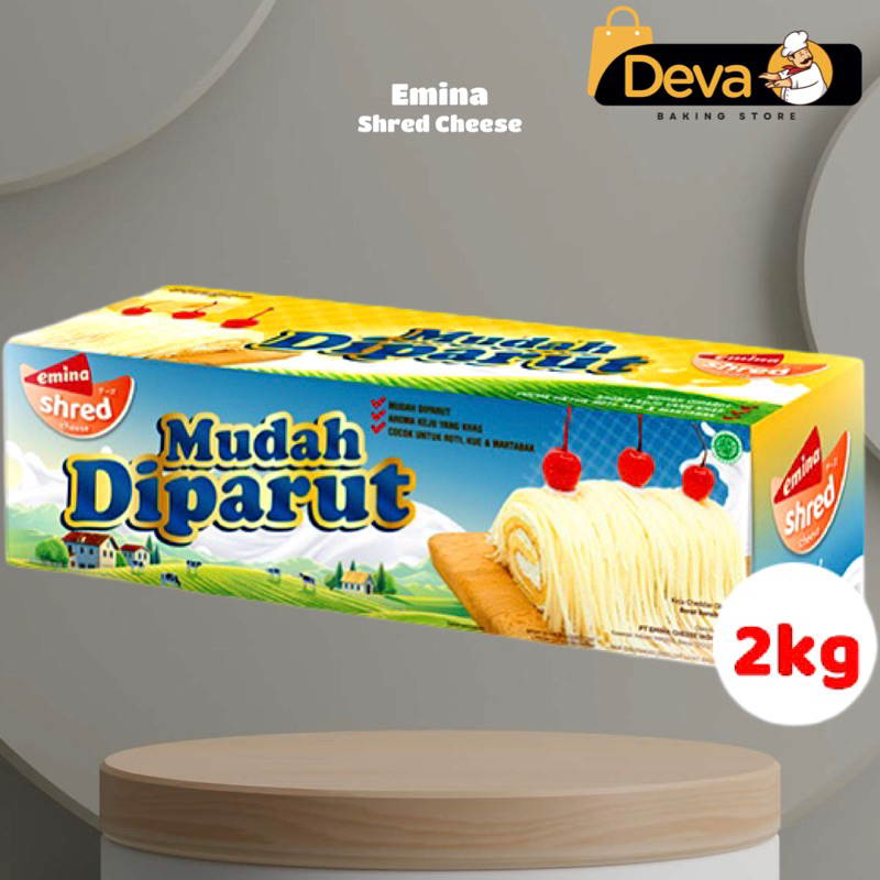 Jual Emina Shred Cheese - Keju Emina Shred 2kg | Shopee Indonesia