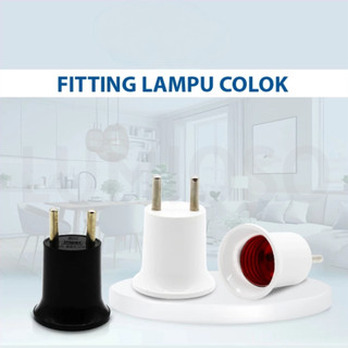 Jual Fitting Lampu Colok / Fitting Lampu Colokan Fitting E27 Warna ...