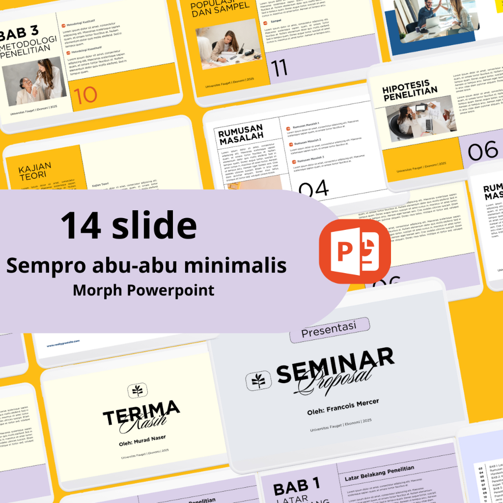 Jual Sempro Abu-abu minimalis Powerpoint - Template Proposal Seminar ...