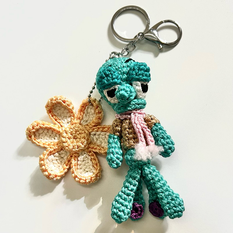 Jual CUSTOM SQUIDWARD CROCHET KEYCHAIN BAG CHARM | Shopee Indonesia