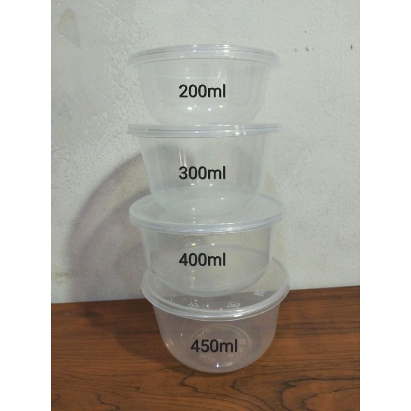 Jual Thinwall Bulat 200ml 300ml 400ml 450ml / KCS Mangkok Plastik Cup ...