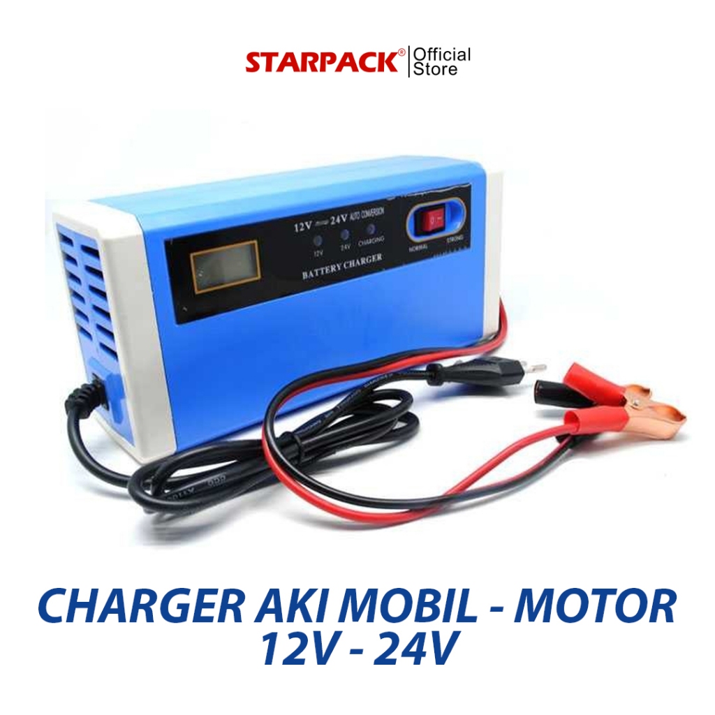 Jual Charger Aki Accu 12V/24V 10A Mobil Motor | Shopee Indonesia