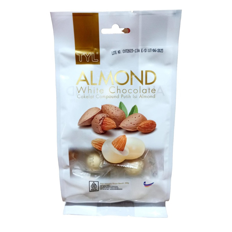 Jual TYL Almond Chocolate 100g TYL Coklat TYL Almond Bitter Sweet ...
