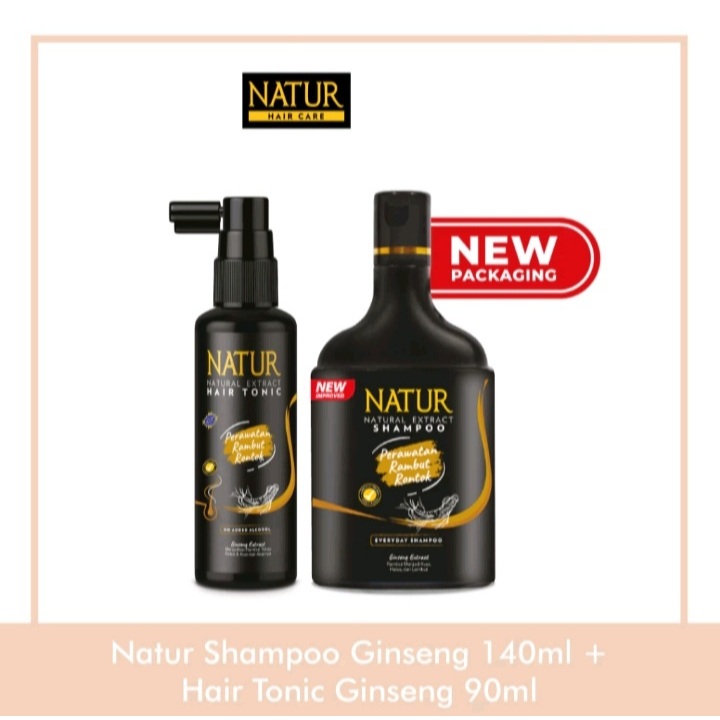Jual NATUR Ginseng Shampoo & Tonik 140ml - Rambut Rontok | Shopee Indonesia