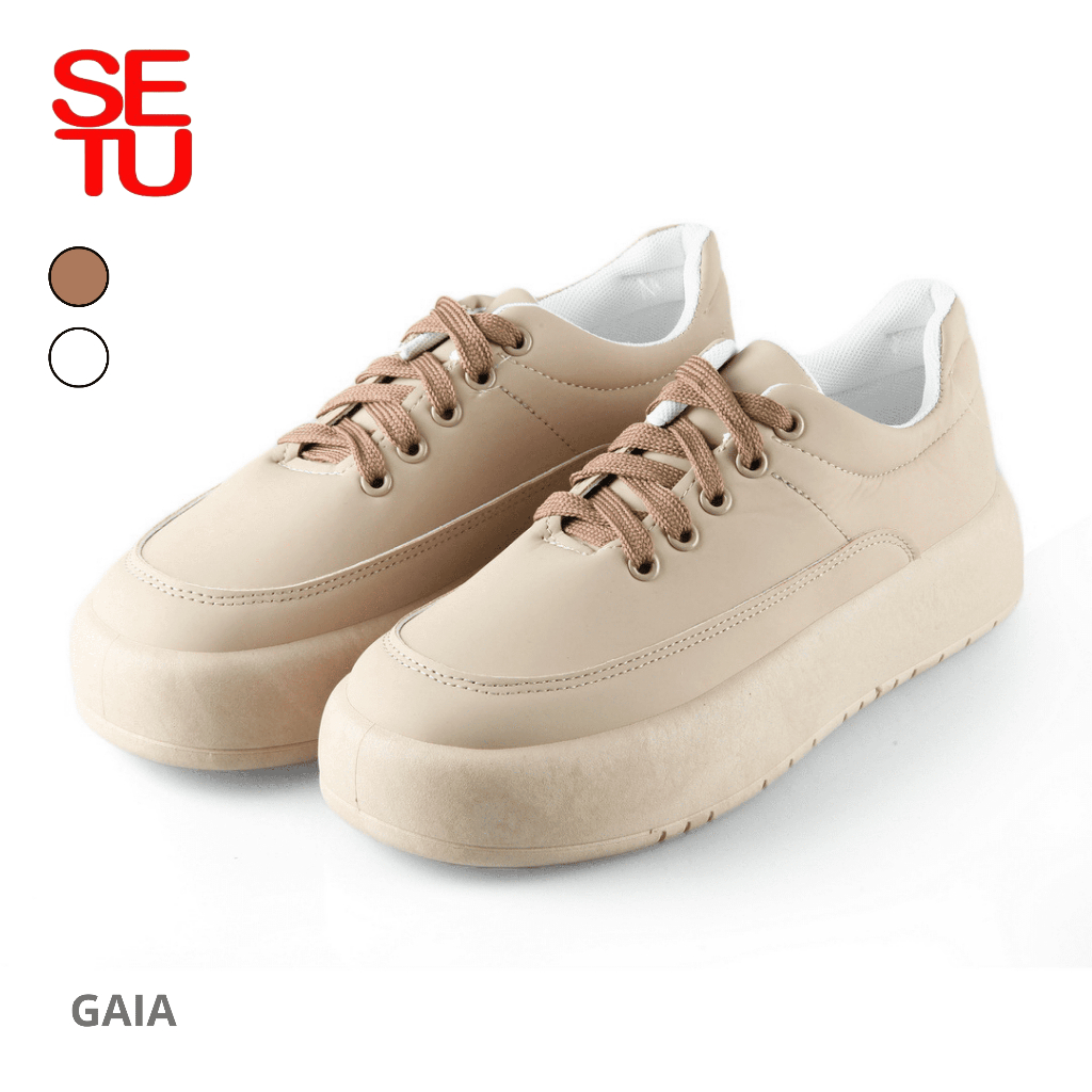 Jual SETU Gaia Free Kotak Sepatu Sneakers Wanita Polos Simple Casual ...