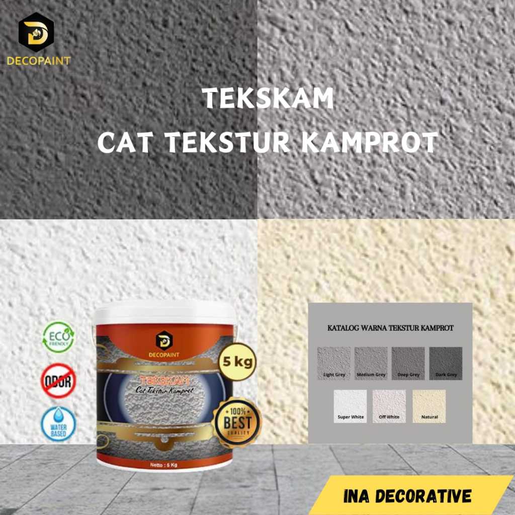 Jual 5Kg Cat Tekstur Pasir - Cat Kamprot Dinding | Shopee Indonesia