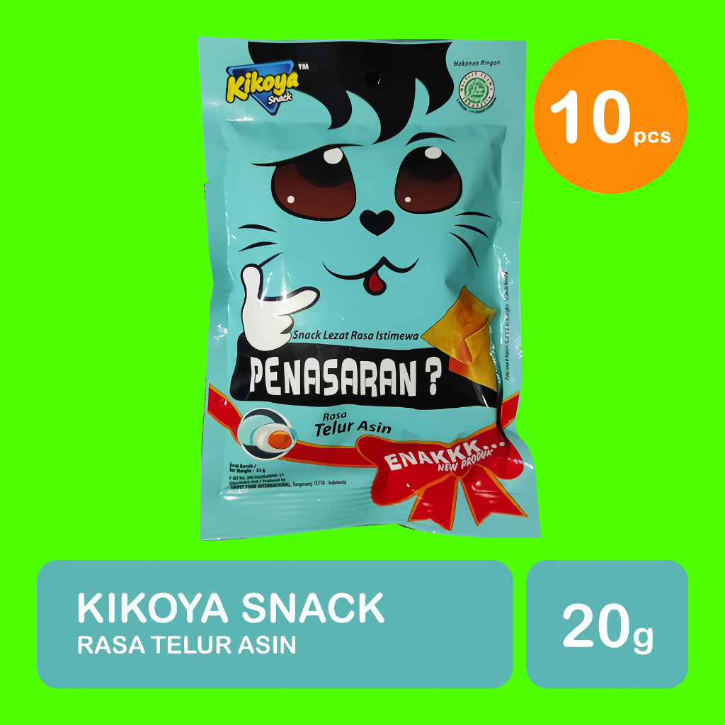 Jual KIKOYA SNACK CEMILAN MAKANAN RINGAN TELUR ASIN PER PACK ISI 10 ...