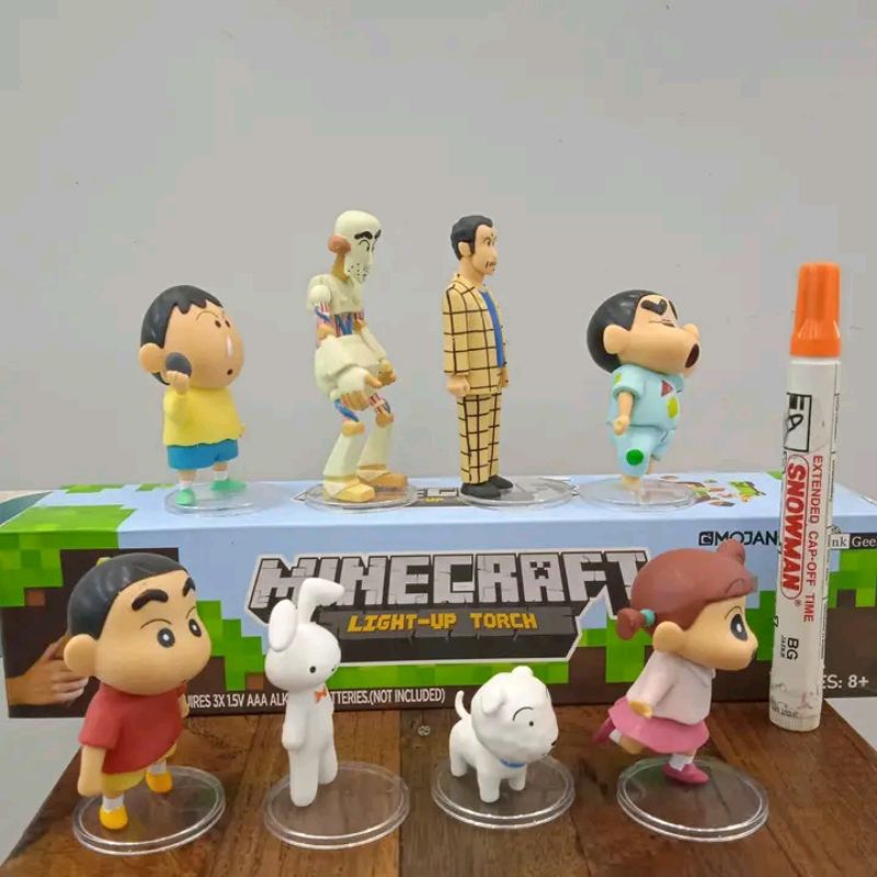 Jual mainan Crayon shinchan sinchan shinnosuke cake familyStatueDetail ...