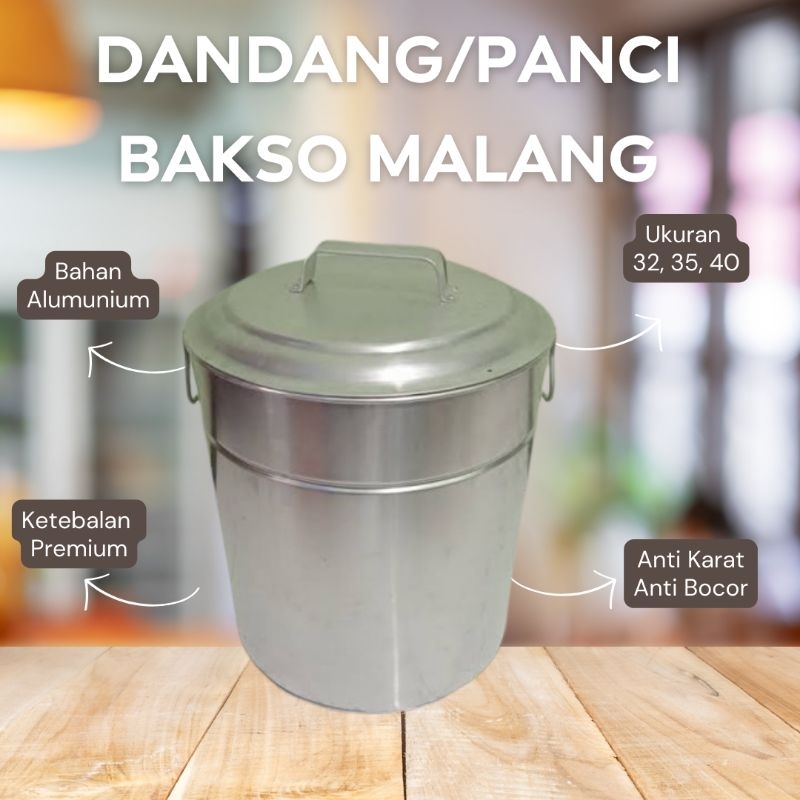 Jual DANDANG PANCI BAKSO MALANG ALUMUNIUM UK 32 35 40 MURAH | Shopee ...