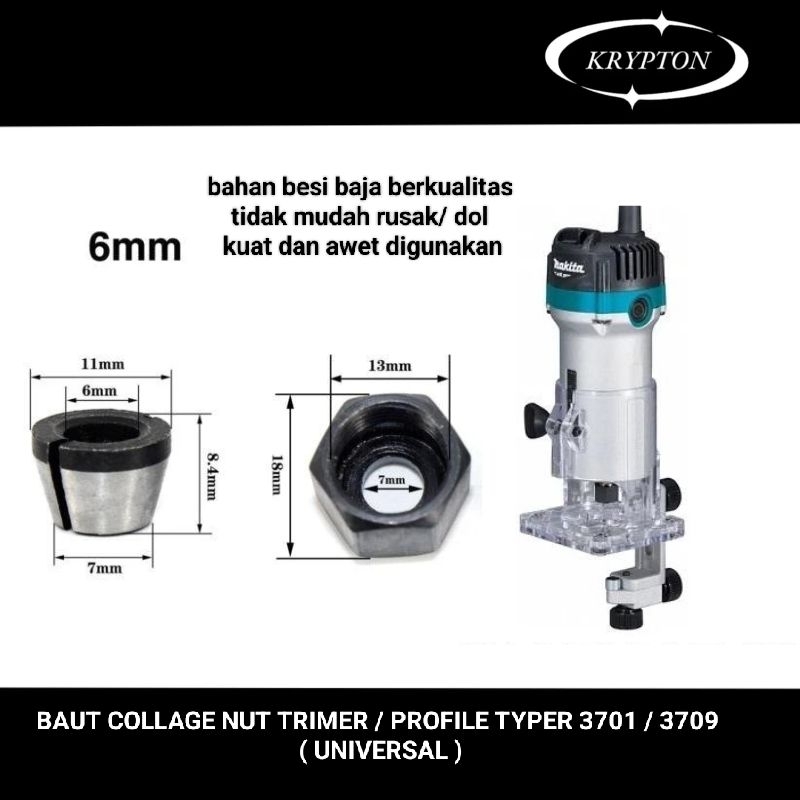 Jual baut trimer/ frofile / baut collage nut type 3701 / 3709 ...