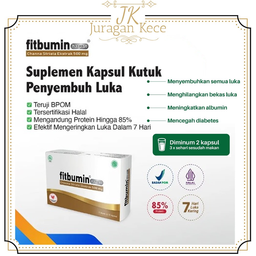 Jual Suplemen Fitbumin Haruan Multivitamin Penyembuh Luka Operasi ...