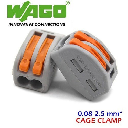 Jual WAGO Connector 2 Wire 222-412 Compact Terminal Block Lever Cage Clamp | Shopee Indonesia